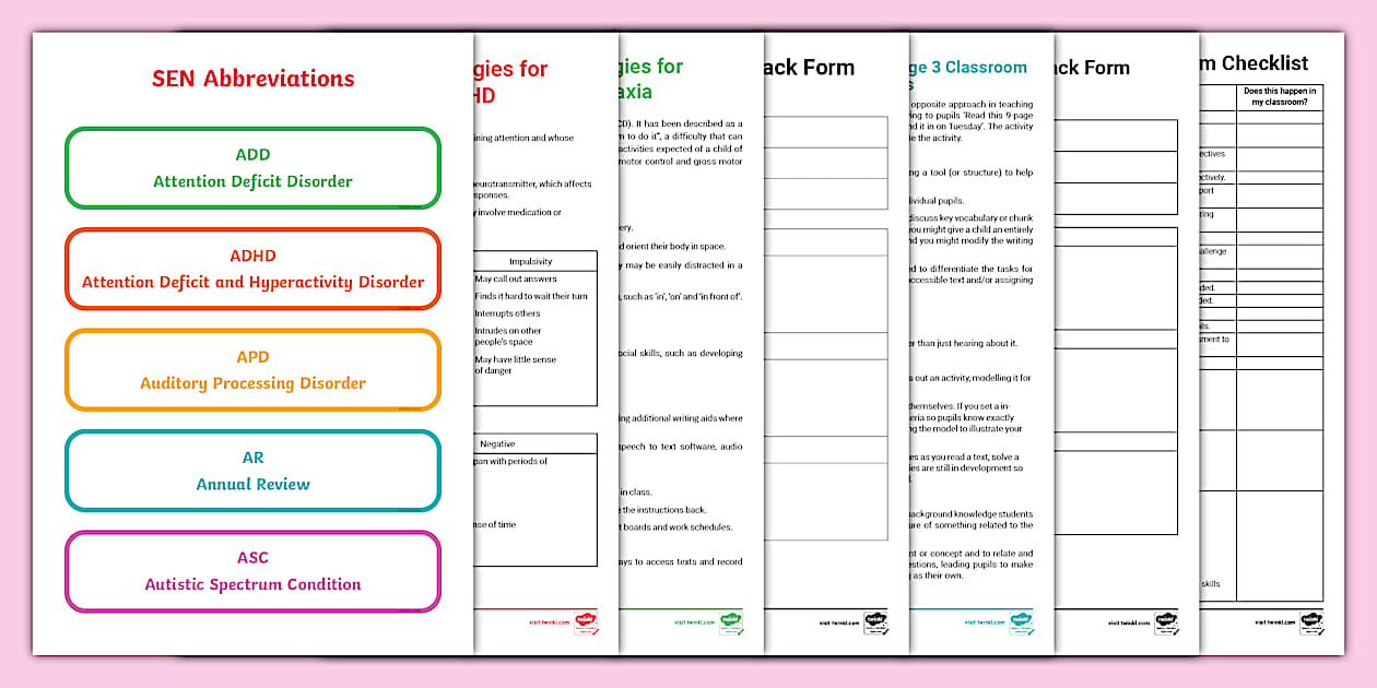SEN Strategies for Inclusion Pack - SEN Resources - Twinkl