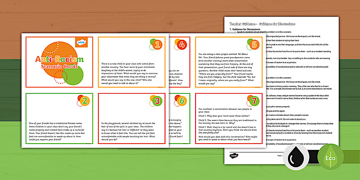 Antiracism Scenario Cards (Teacher-Made) - Twinkl