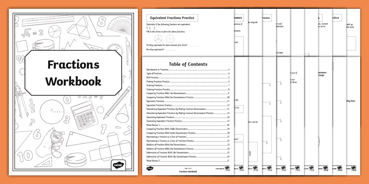 Fun Fractions Workbook PDF for 4th Grade | Twinkl USA