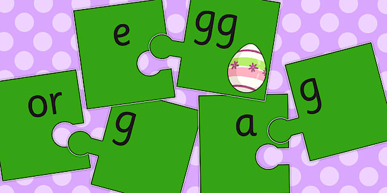 Vowel and Final G Sound Jigsaw Cut Outs (Teacher-Made)