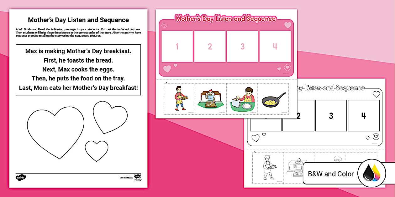 Mother's Day Sequencing | Mother's Day | Twinkl USA