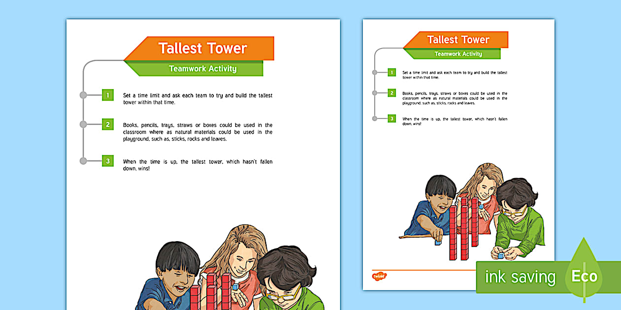Build the Tallest Tower Team Building Activity - Twinkl