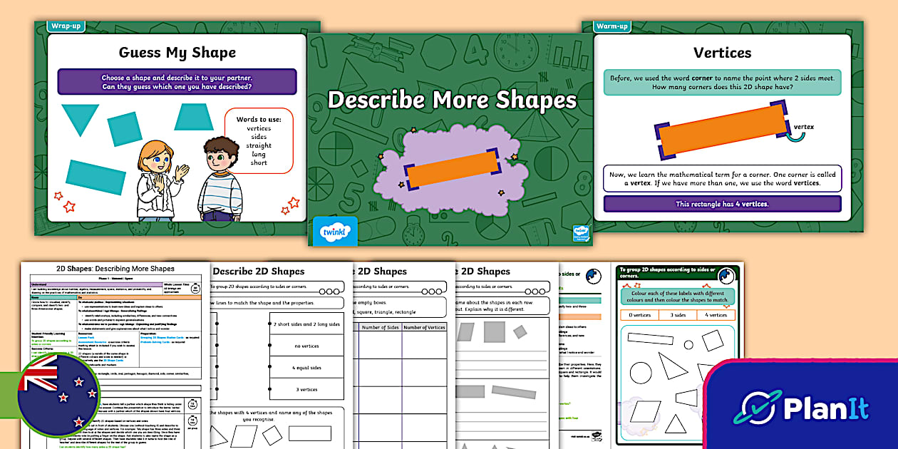 Phase 1 Space: 2D Shapes (Describing More Shapes) Lesson 5