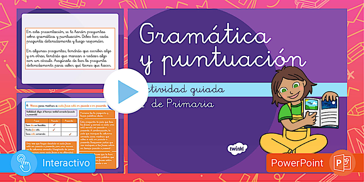 Presentación: Gramática y puntuación - Actividad guiada 2º de Primaria