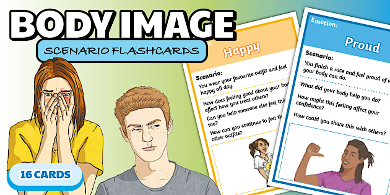 Body Image Flashcards for Emotional Literacy (teacher made)