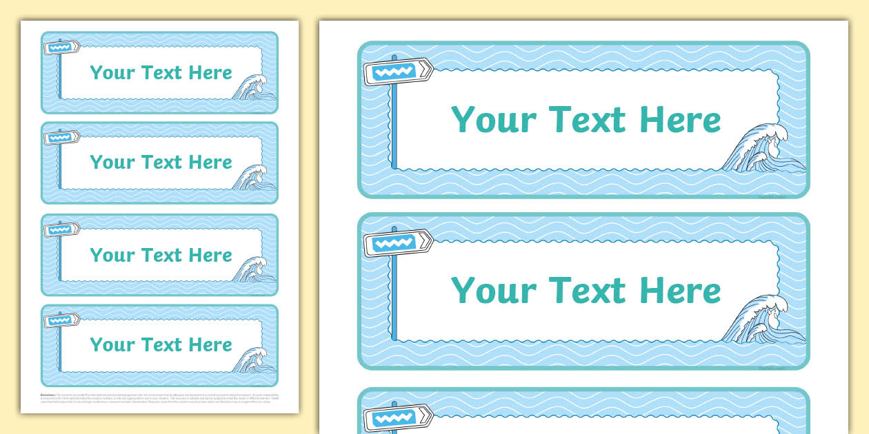 Wild Atlantic Way - Themed Editable Drawer Labels - Twinkl