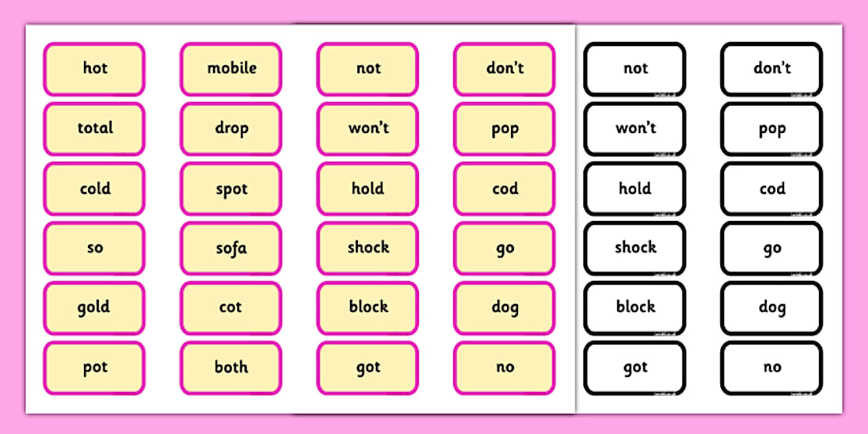 Alternative Pronunciation of O Sorting Game (teacher made)