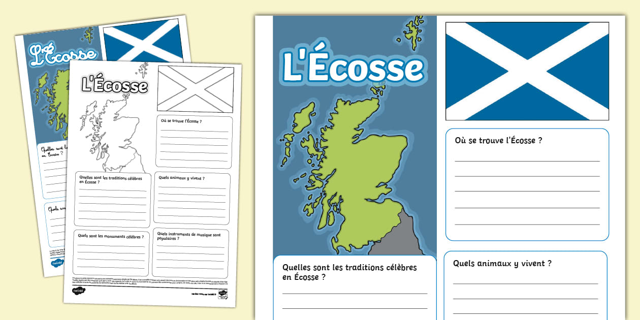 Fiche d'informations : L'Écosse (teacher made) - Twinkl