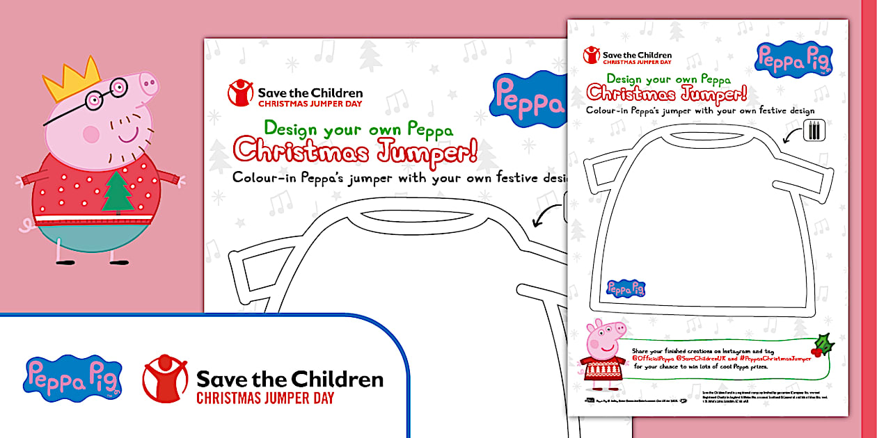 FREE! - Design Your Own Peppa Christmas Jumper - Twinkl