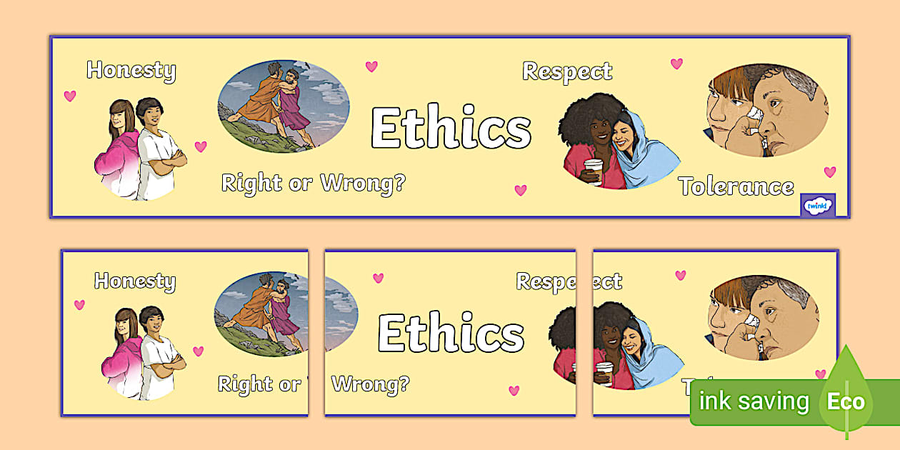 KS2 Ethics Display Banner (teacher made) - Twinkl
