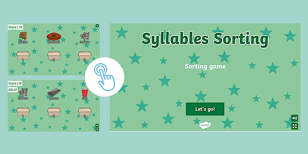 Interactive Syllable Sorting Game | F-2 | Teacher-Made