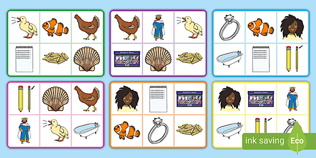 Phase 3 Phonics qu, ch, sh, th, ng Bingo Game (teacher made)