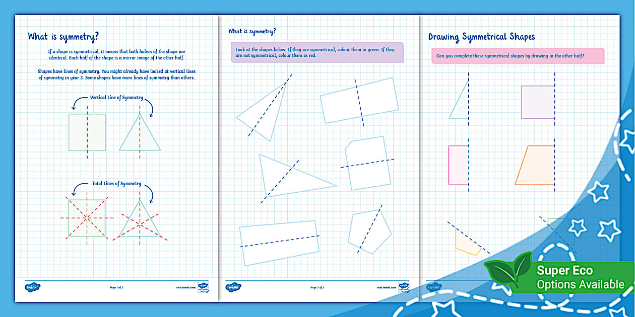 Lines of Symmetry (Ages 8 - 9) (teacher made) - Twinkl