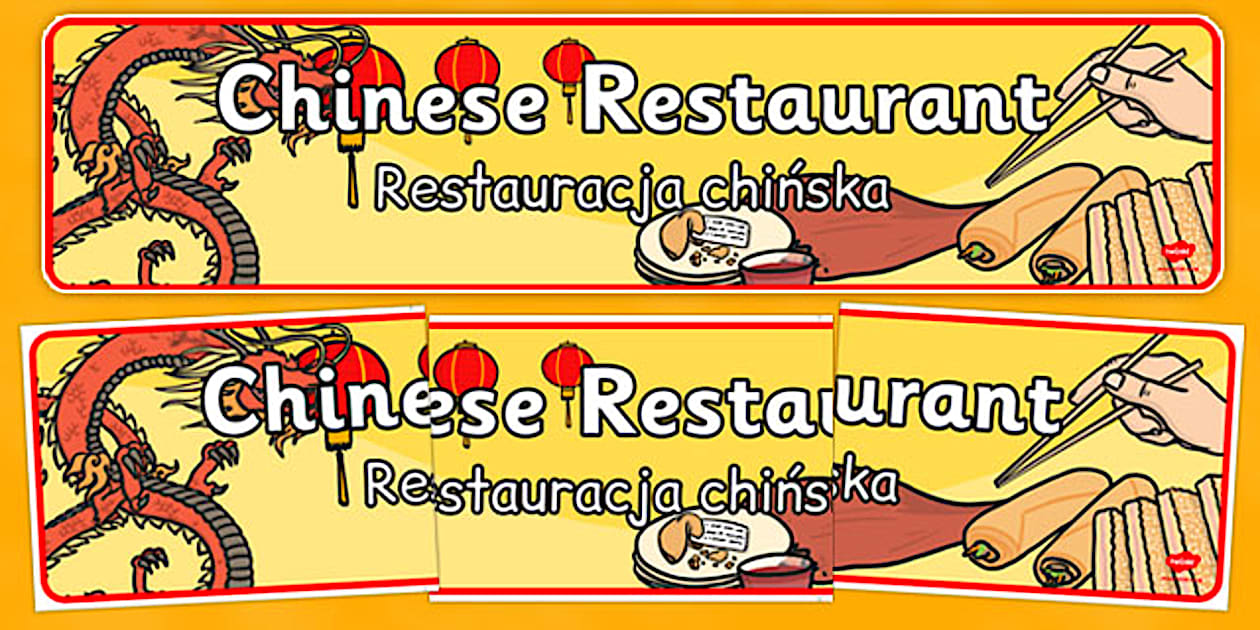 Chinese Restaurant Display Banner Polish Translation