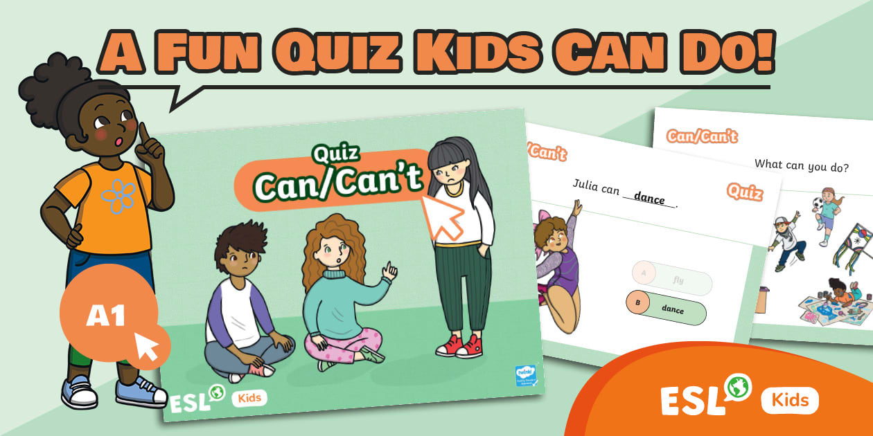 ESL Can/Can't Quiz [Kids, A1]