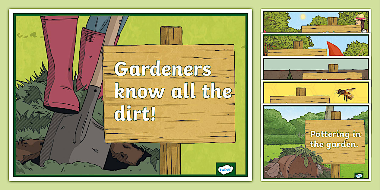 Funny Garden Sign Display Poster Pack
