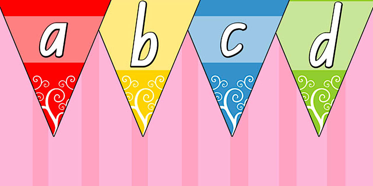 Multicolour Alphabet Bunting NSW (teacher made) - Twinkl