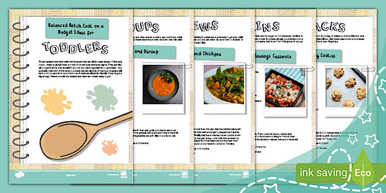 Balanced Batch Cook on a Budget Ideas for Toddlers - Twinkl