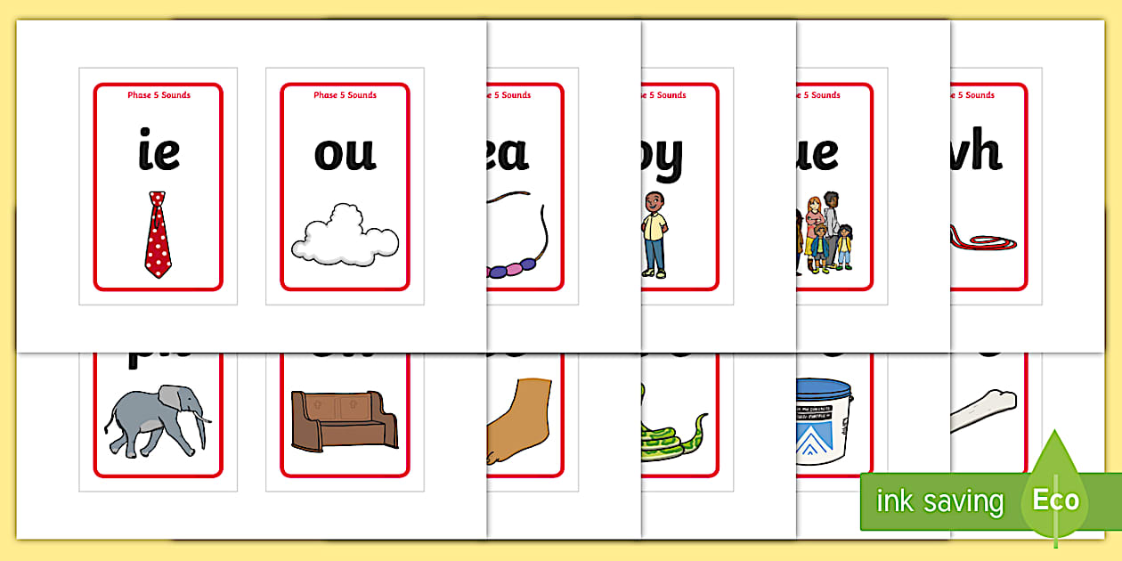 Cursive Phase 5 Sounds Individual Prompt Frame - Twinkl