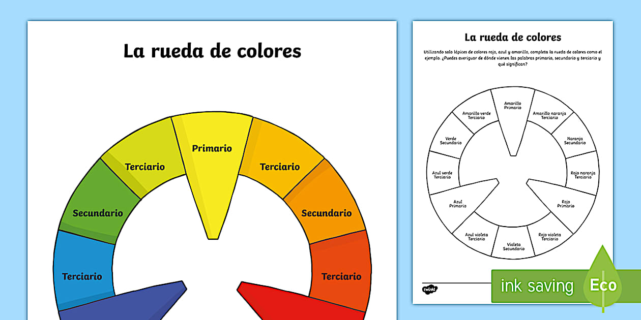 Ficha de actividad: Círculo cromático para imprimir
