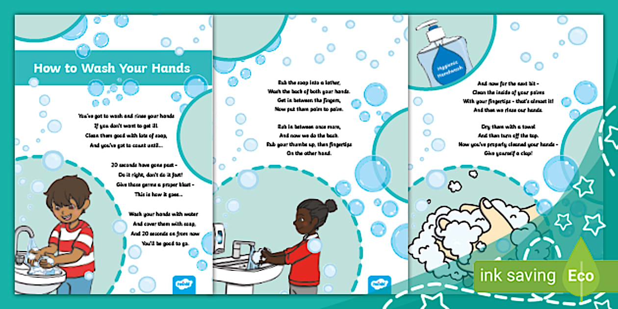 How to Wash Your Hands Song Lyrics (teacher made) - Twinkl How to Wash Your Hands Song Lyrics (teacher made) - Twinkl