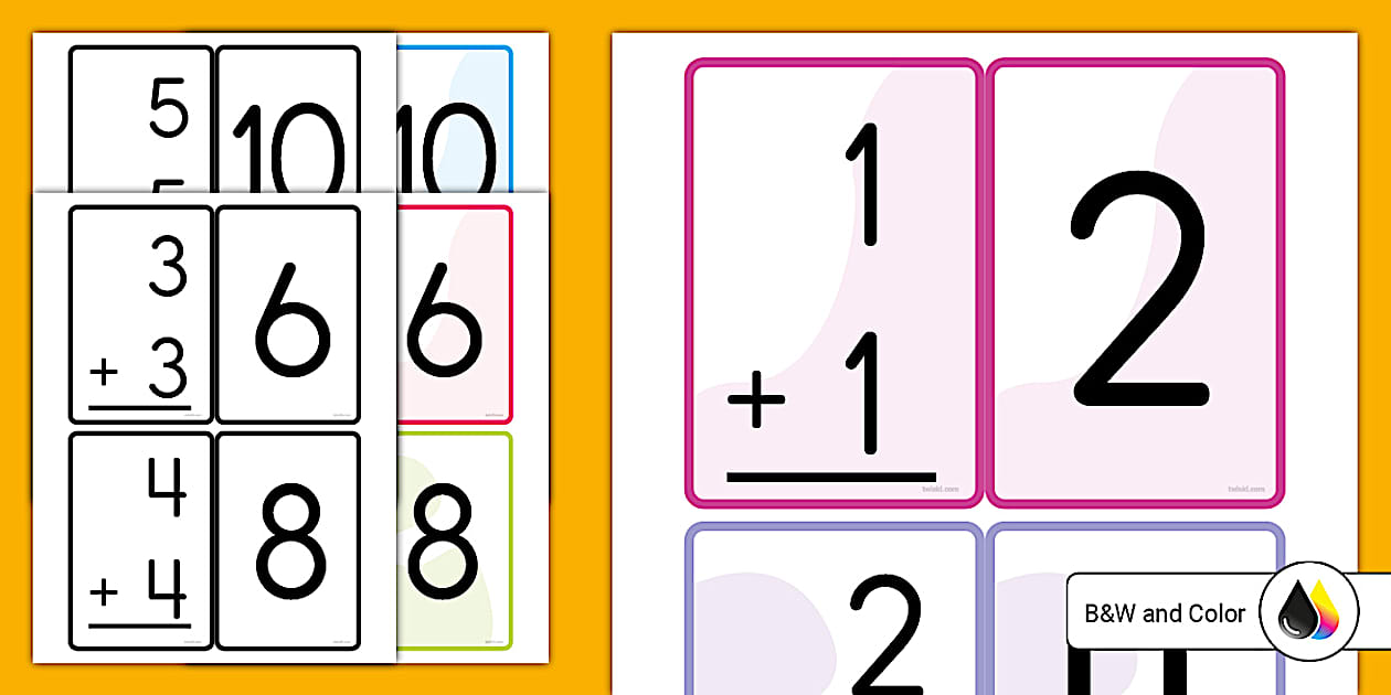 Doubles Flash Cards (teacher made) - Twinkl