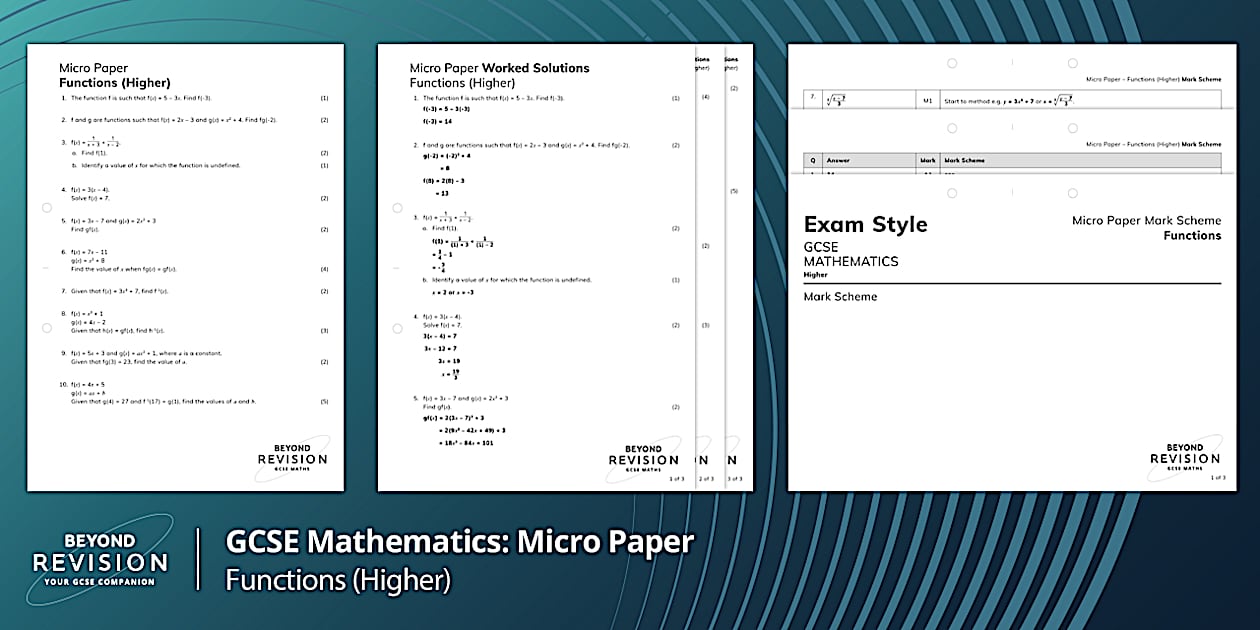 👉 Higher Micro Mock: Functions (teacher made) - Twinkl