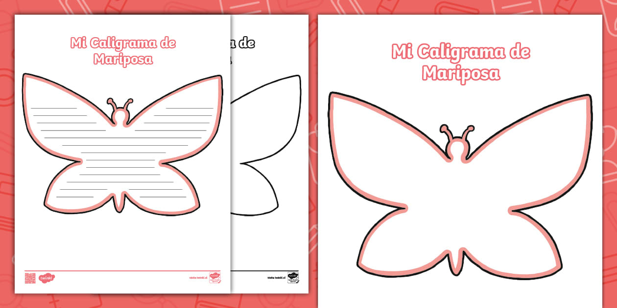 Caligrama: Mariposa (teacher made) - Twinkl