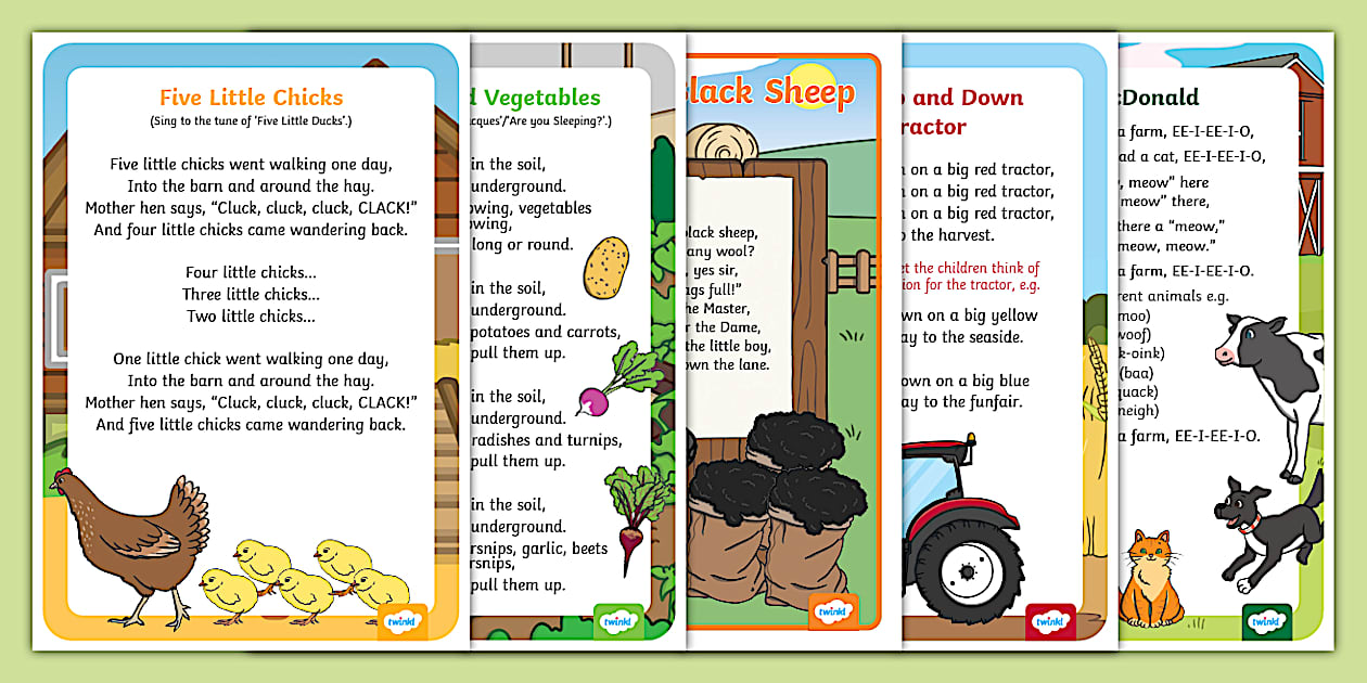 Farm Animal Songs For Preschoolers (teacher made) - Twinkl