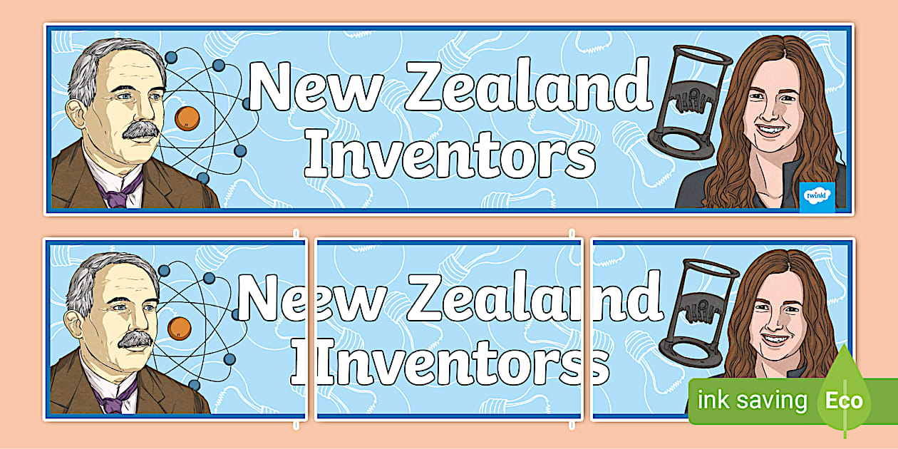 New Zealand Inventors Banner (Teacher-Made) - Twinkl