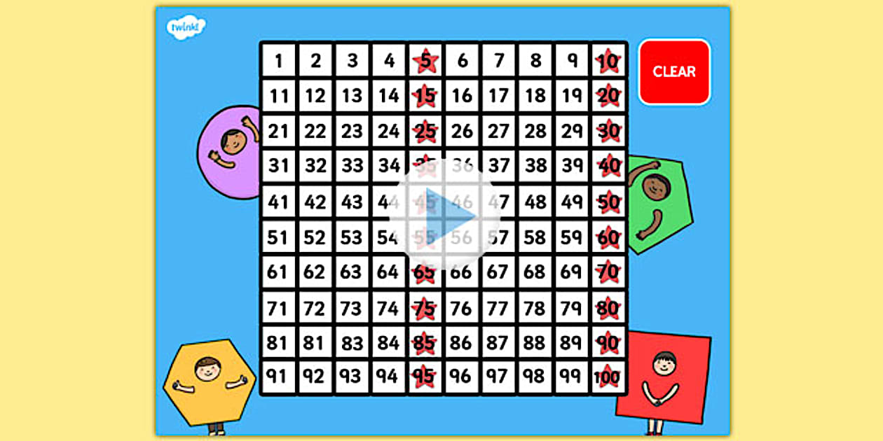 Interactive Number Square - 1 to 100 - Primary Resources