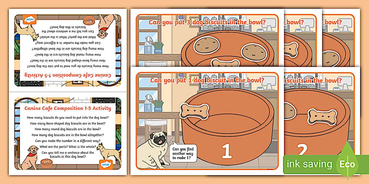 Canine Cafe Composition 1-5 Activity (teacher made) - Twinkl