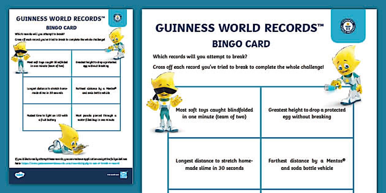 Guinness World Records: Bingo Card (Hecho por educadores)