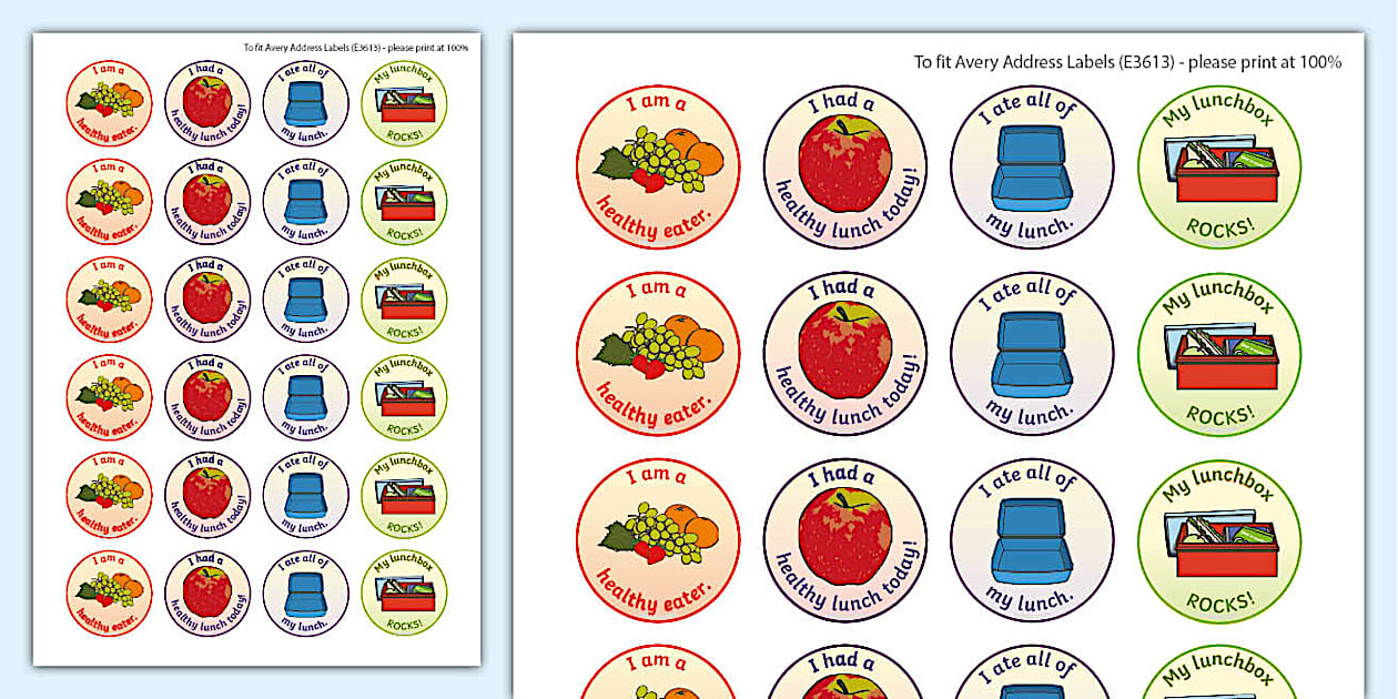 Healthy Lunch Motivational Stickers (teacher made) - Twinkl