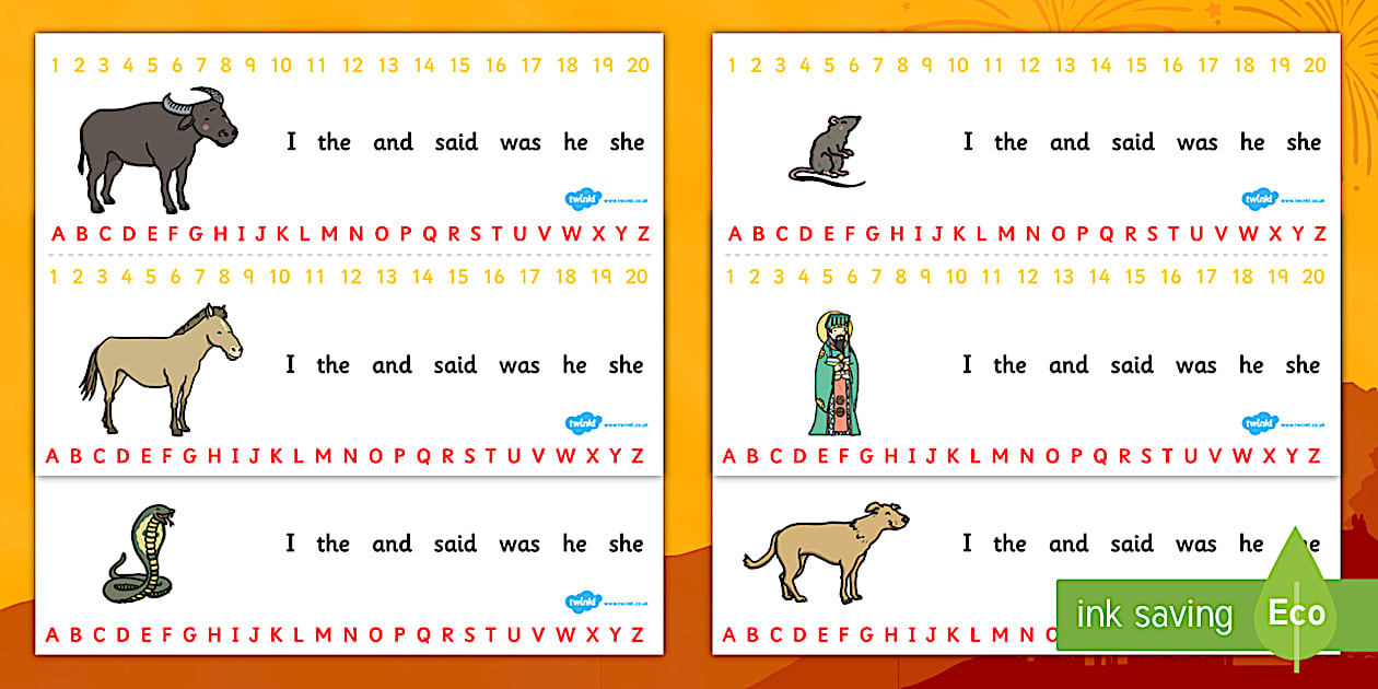 Editable Chinese New Year Story Combined Number and Alphabet Strips