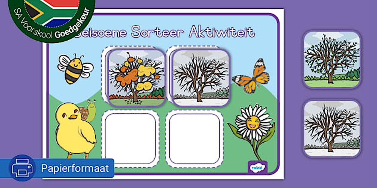 Seisoene Sorteer Aktiwiteit (teacher made) - Twinkl