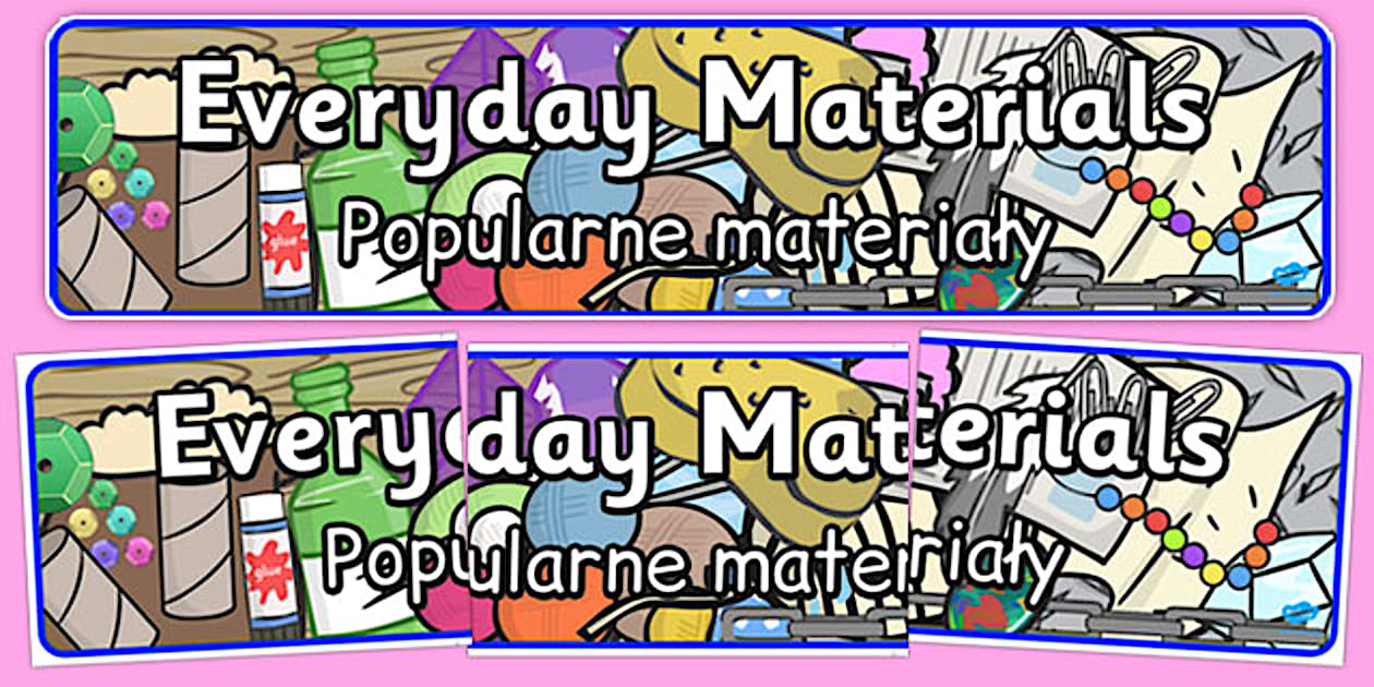 Everyday Materials Display Banner Polish Translation