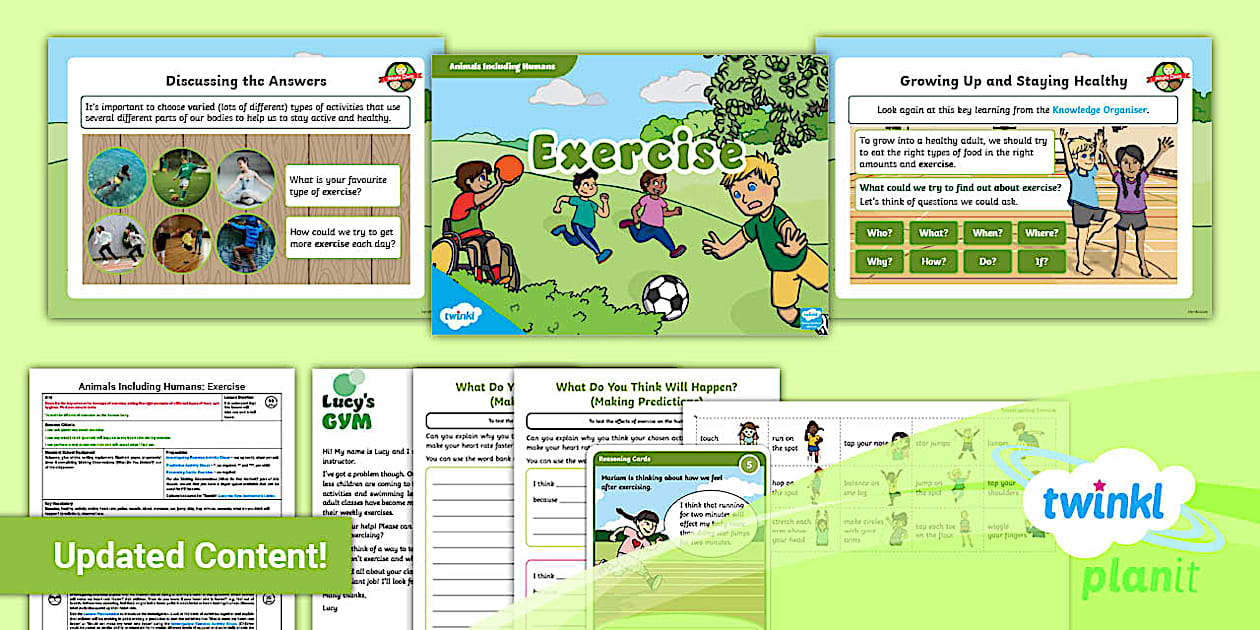 Science: Animals Including Humans: Exercise Year 2 Lesson 5