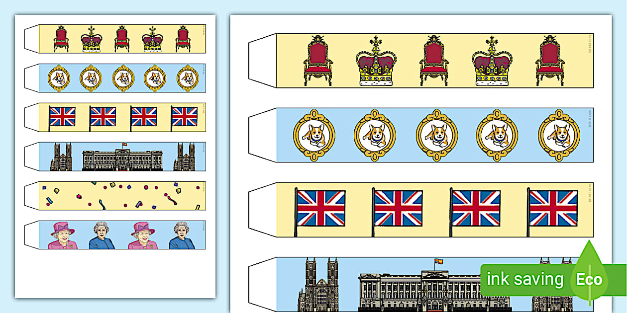 The Queen's Platinum Jubilee Paper Chain (teacher made)