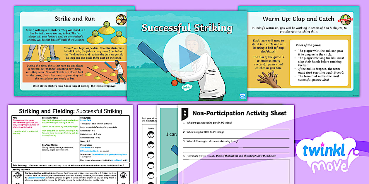 Hitting a Ball - Year 3 PE Striking & Fielding Lesson