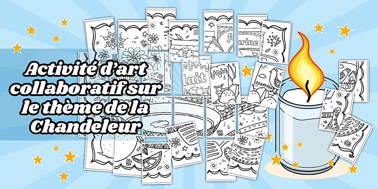 Activité d'art collaboratif sur le thème de la Chandeleur