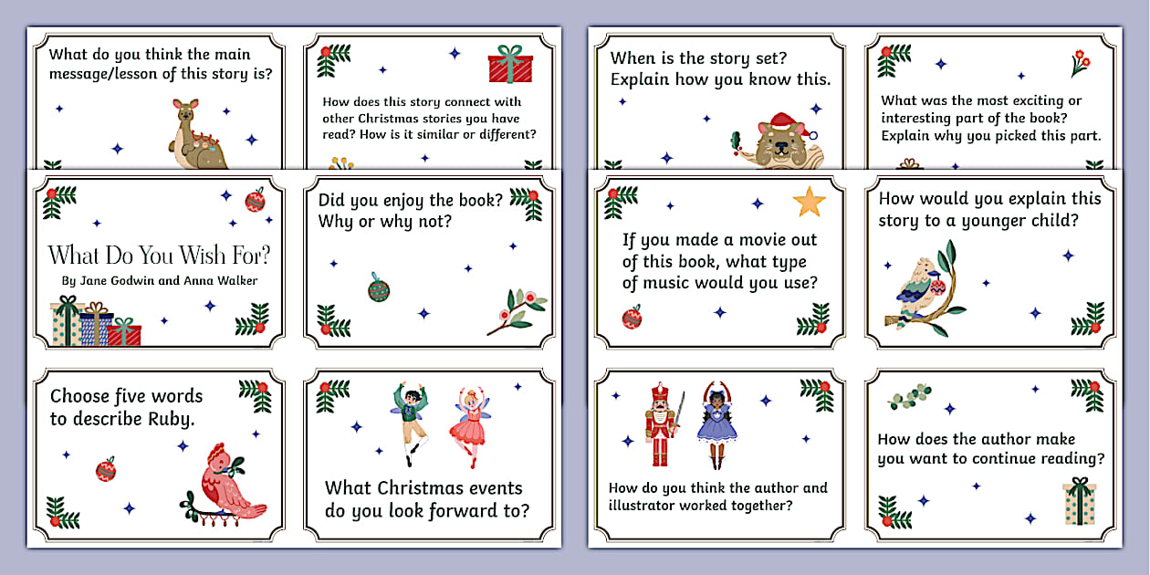Comprehension Discussion Cards for 'What Do You Wish For?'