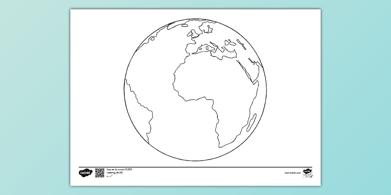 Earth Colouring Page - Primary Resources (teacher made)