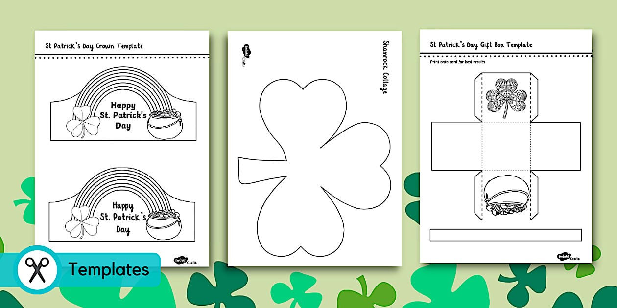 Printable St Patricks Day Crafts Pack