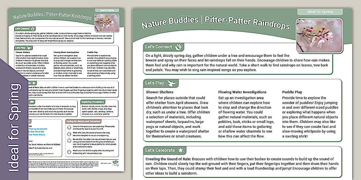 EYFS Nature Buddies: Pitter-Patter Raindrops | Weather