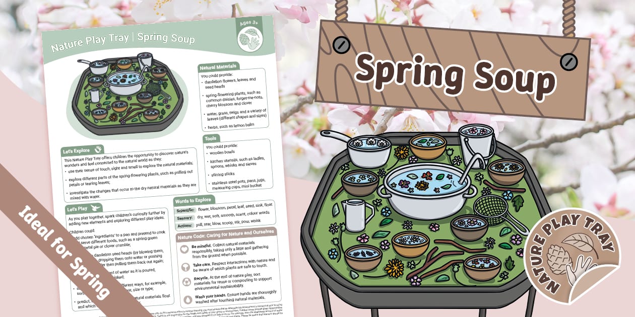 Nature Play Tray: Spring Soup | Twinkl