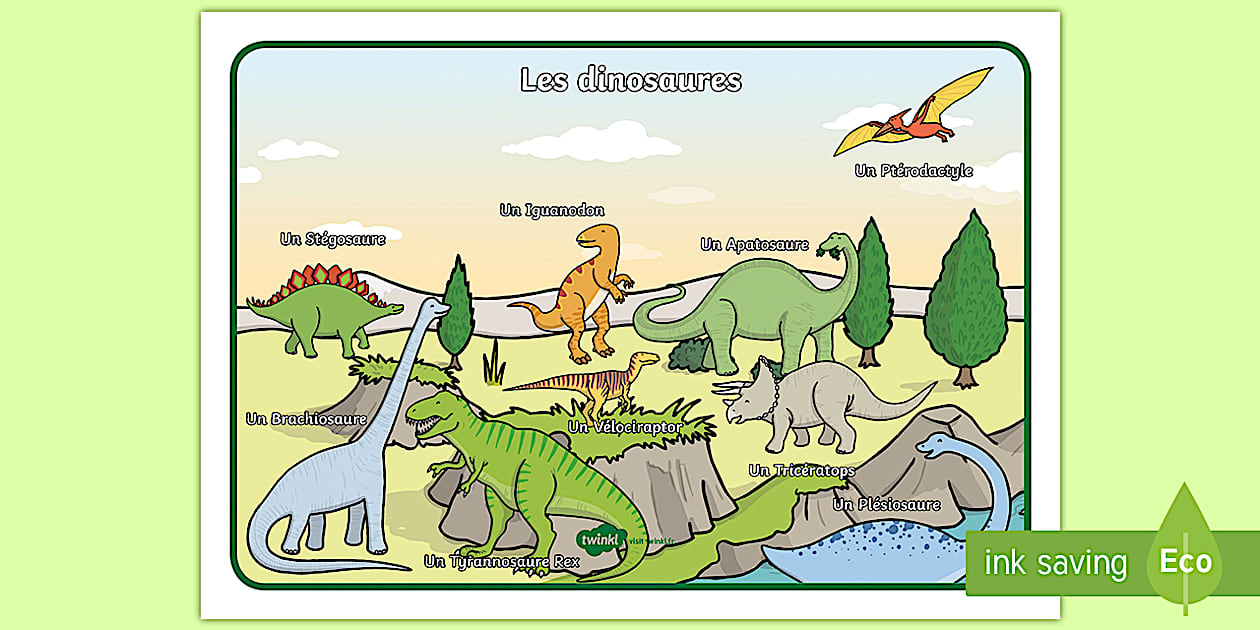 Set de mots : Les dinosaures (Teacher-Made) - Twinkl