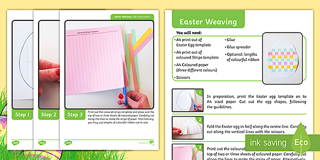 Easter Paper Weaving - Easter Crafts (teacher made) - Twinkl