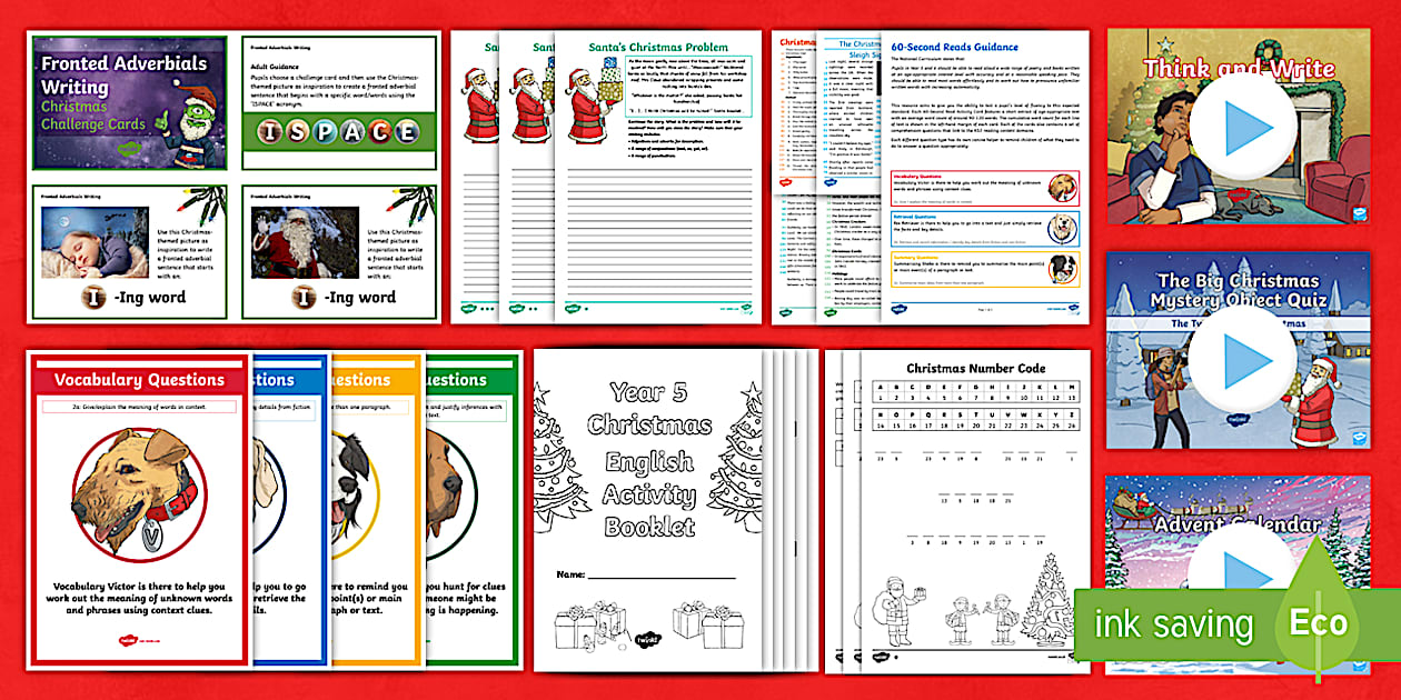 Year 5 Christmas English Bumper Resource Pack
