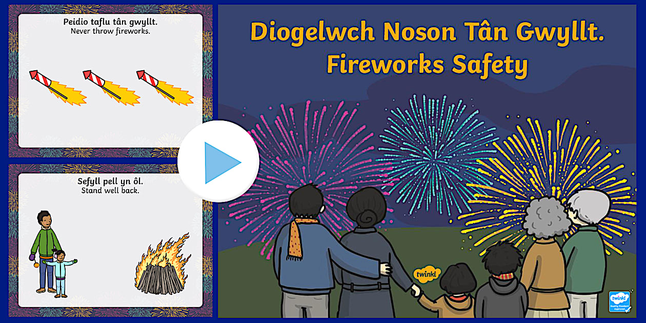 Wales - Fireworks Safety PowerPoint - Top Tips - Twinkl